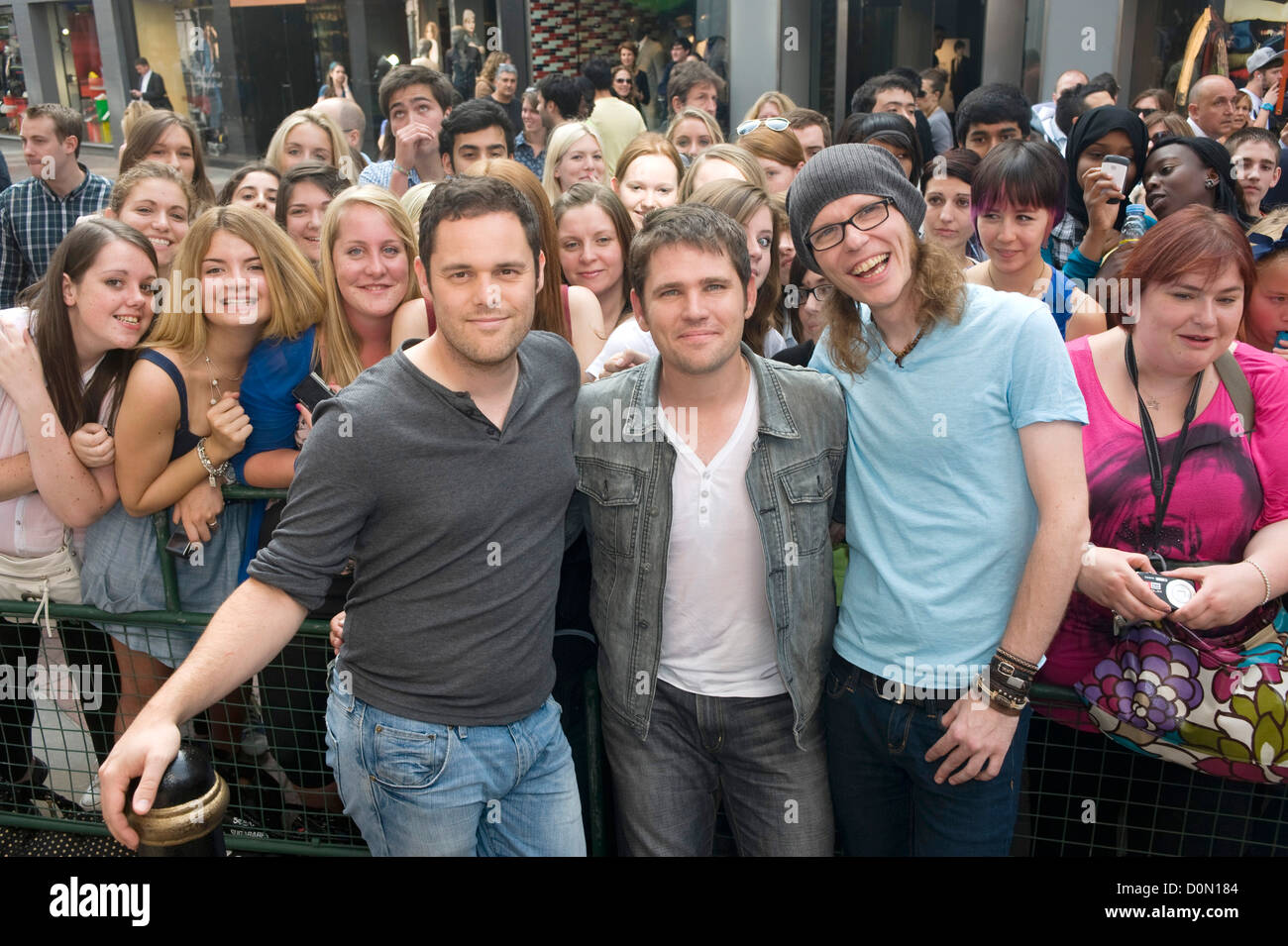 Scouting For Girls perform a one-off pop up gig at the Merc store on ...