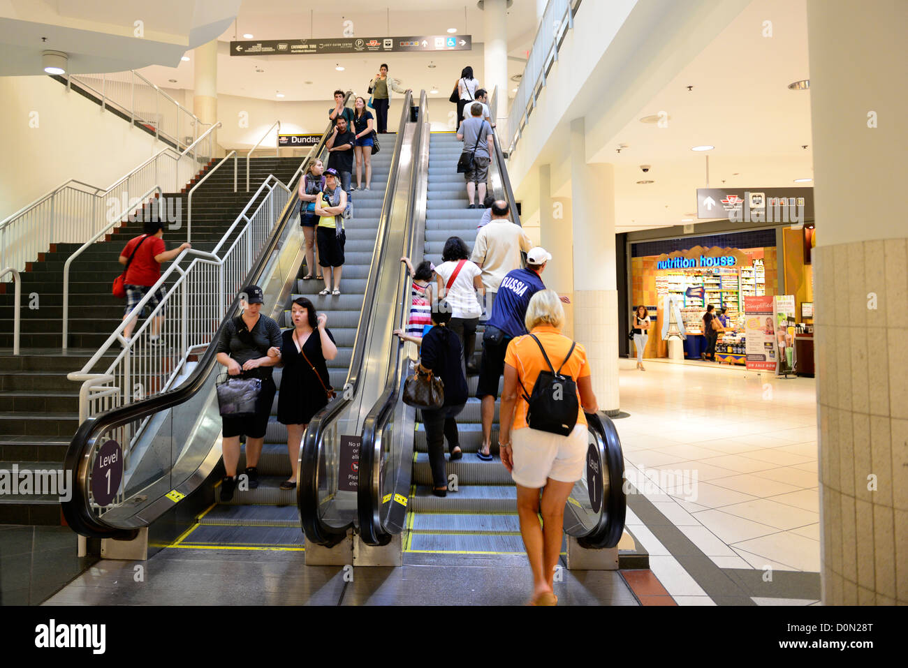 Escalators Eaton Center Centre Shopping Mall Toronto Ontario Canada ...