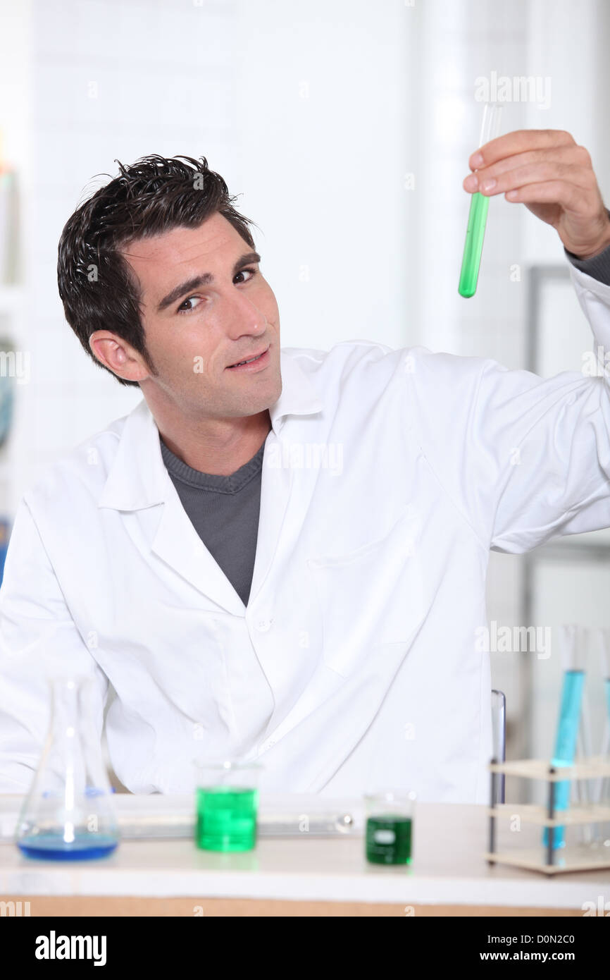 Man in lab Stock Photo - Alamy