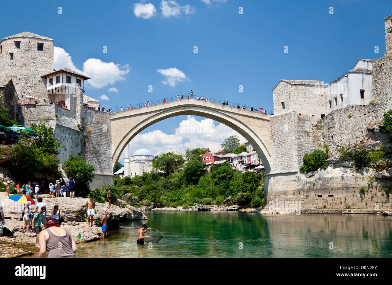 Stari Most, Old Bridge in Mostar, Bosnia and Herzegovina Stock Photo ...