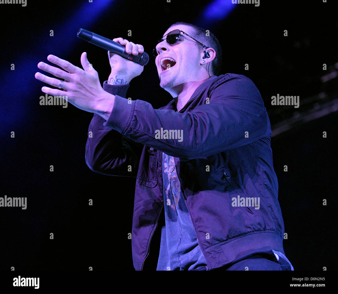 M.Shadows, aka Matthew Sanders, of 'Avenged Sevenfold' performing on ...