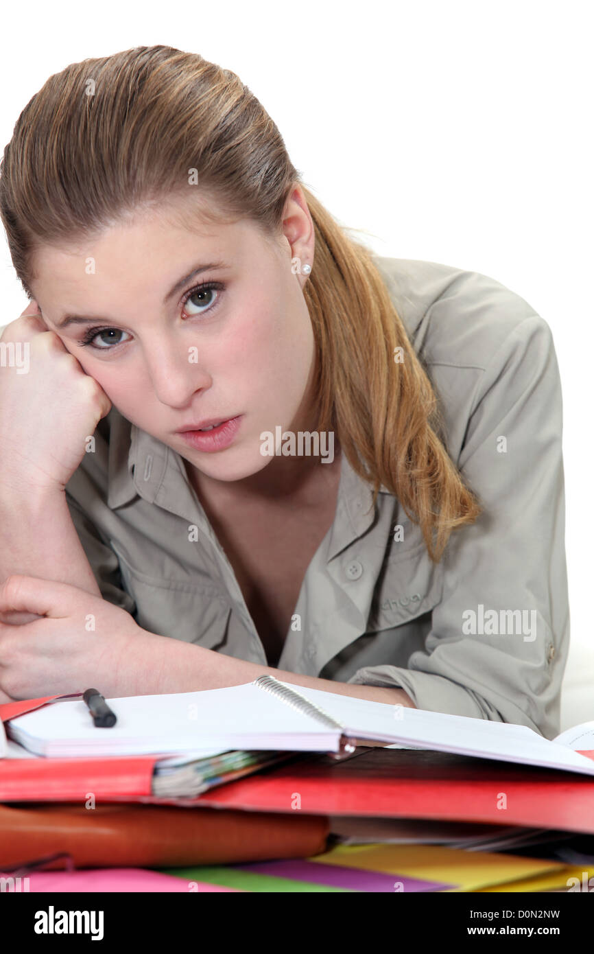 Woman writing in her diary Stock Photo - Alamy