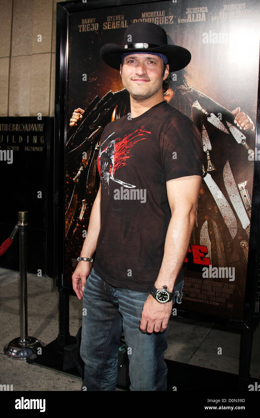 Robert Rodriguez attending the LA premiere of 'Machete' held at The ...