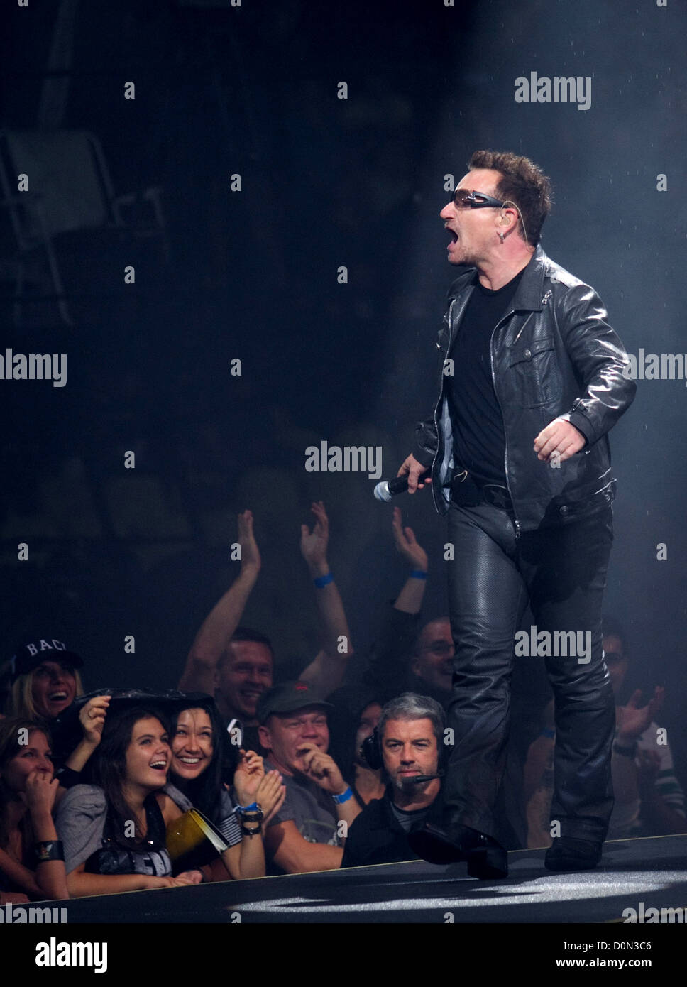 Bono U2 performing live in concert at Luzhniki Stadium as part of their ...