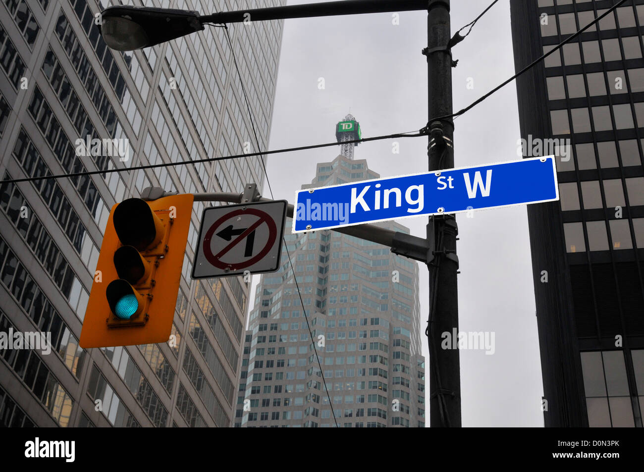 King street major street sign in downtown Toronto Ontario Canada Stock ...