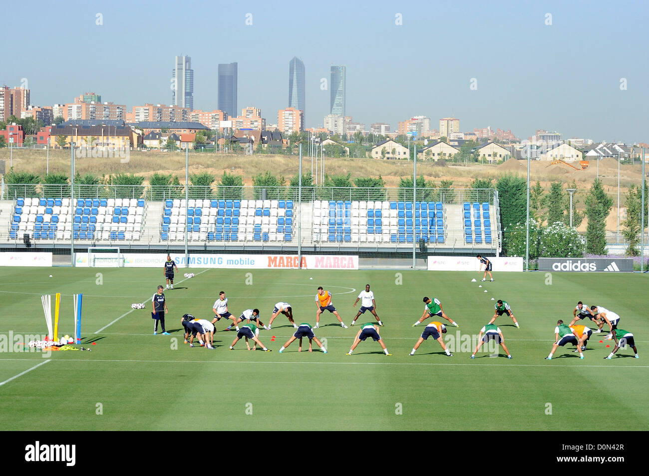 Real Madrid Football Team training with new coach Jose Mourinho at ...