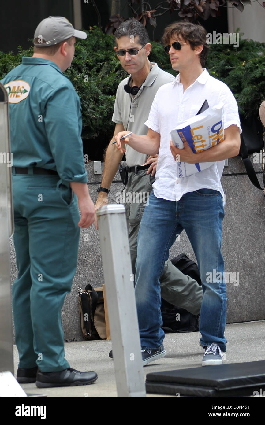 Matt Bomer Matt Bomer and Willie Garson filming for the US hit series ...