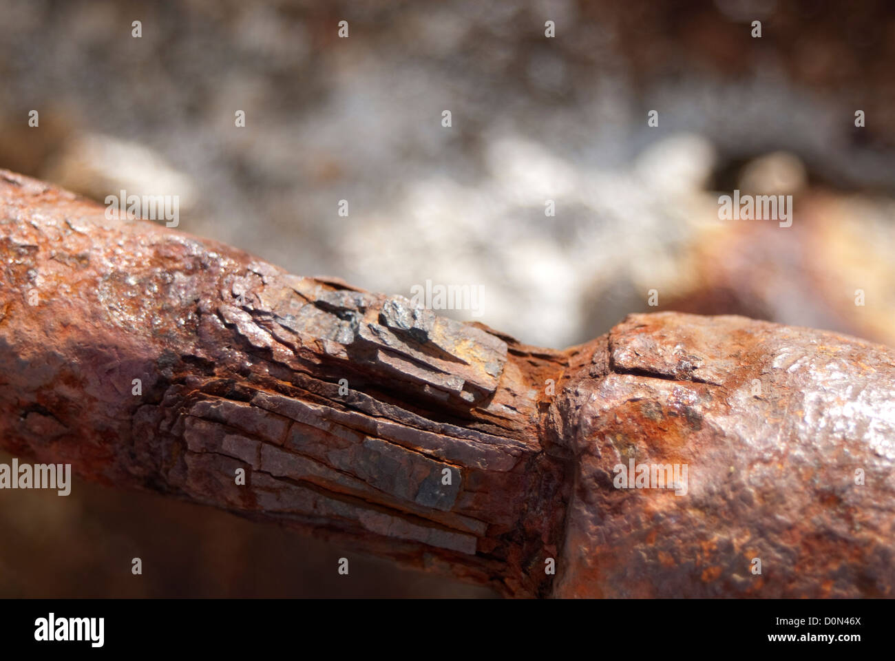 a rusty metal rail Stock Photo - Alamy