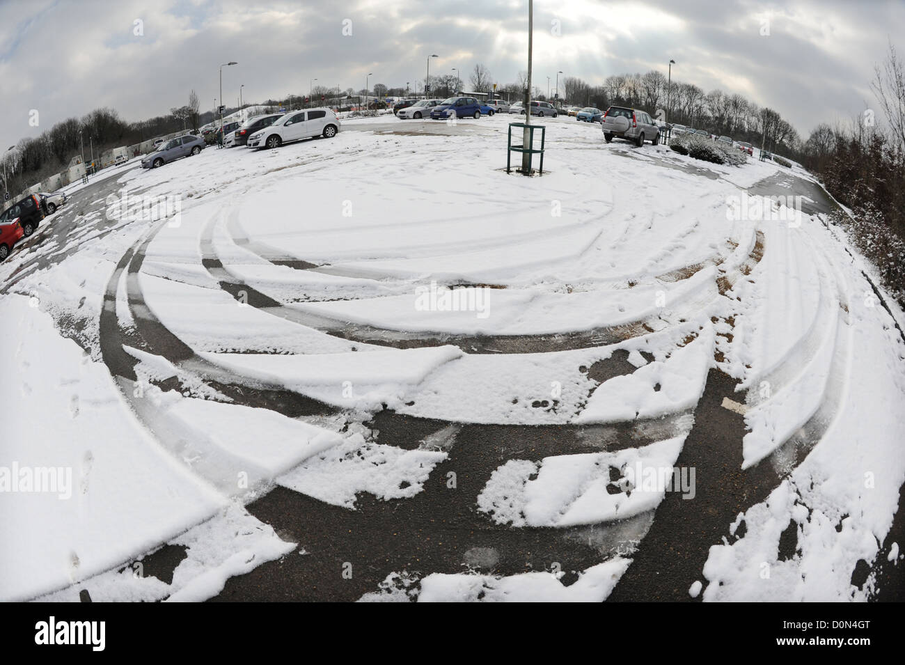 car park in the snow Stock Photo - Alamy