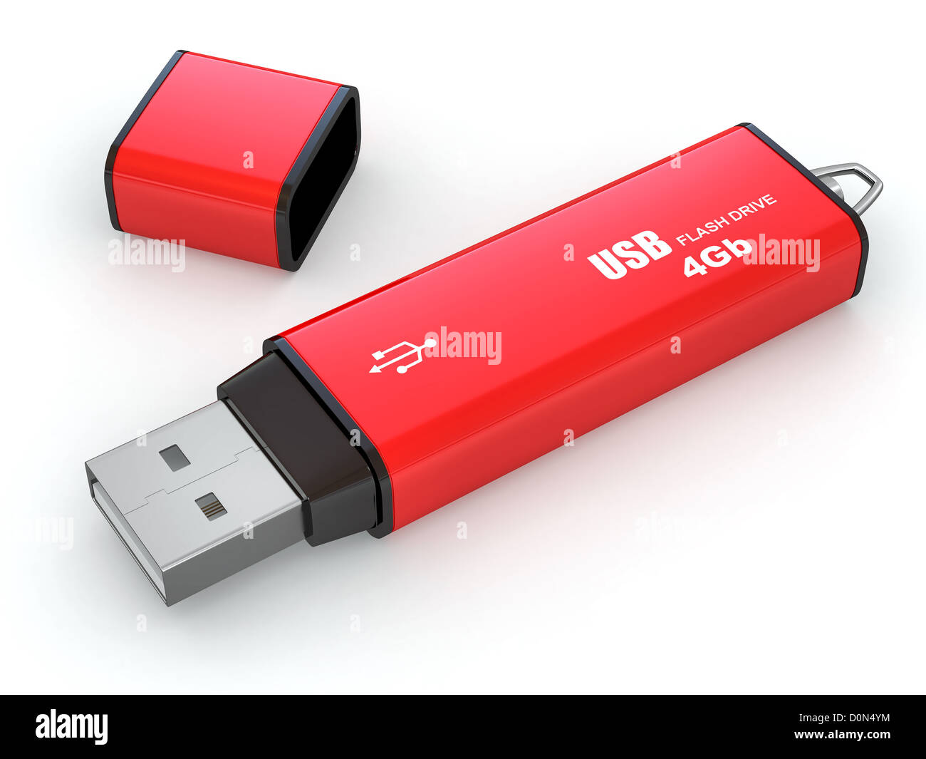 Usb flash memory on white background. 3d Stock Photo - Alamy