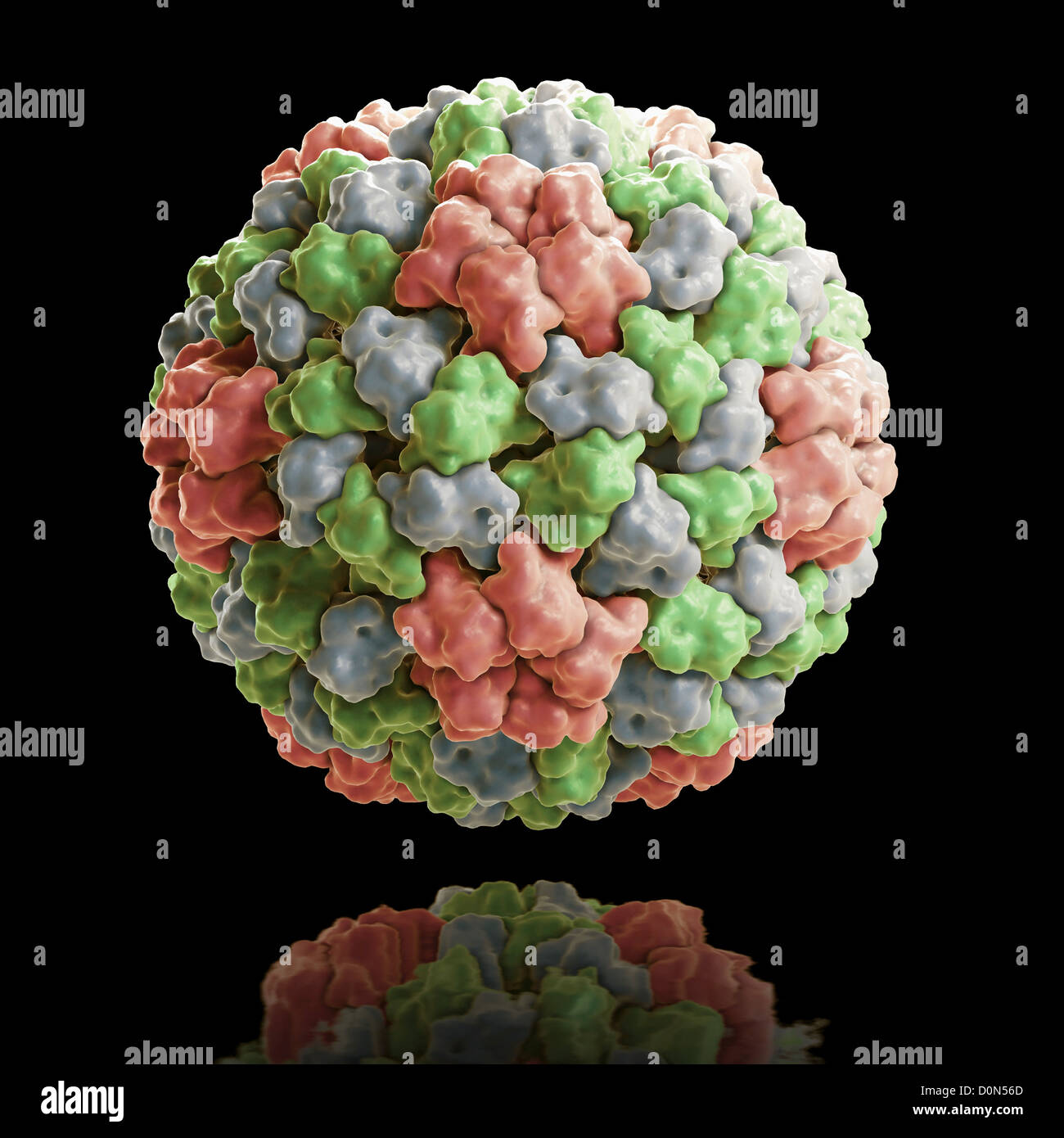 Structure Cucumber Mosaic Virus (CMV) (PDB 1F15) family Bromoviridae ...