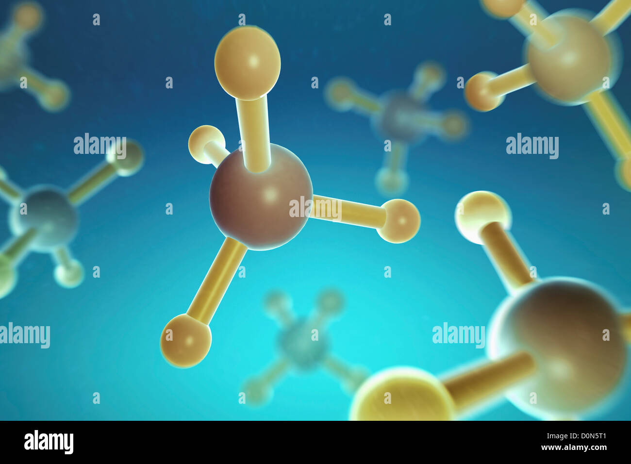 Molecular model of methane Stock Photo - Alamy