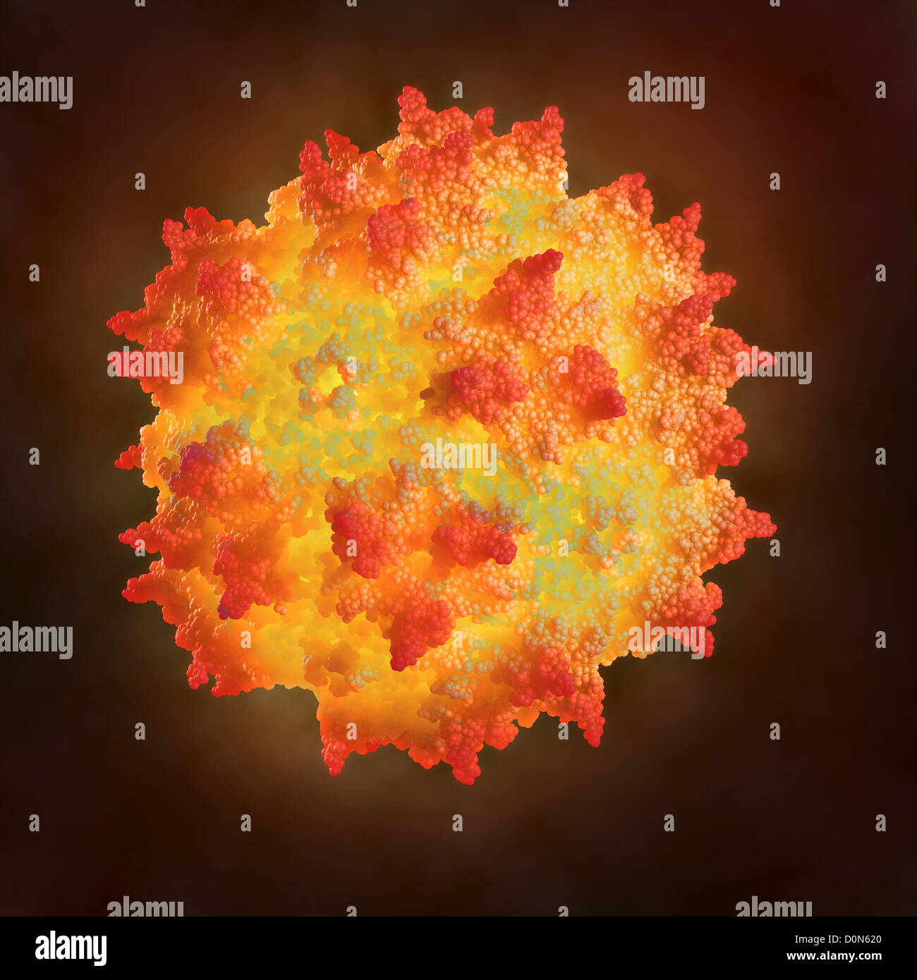 Structure of a virus particle color enhanced Stock Photo - Alamy