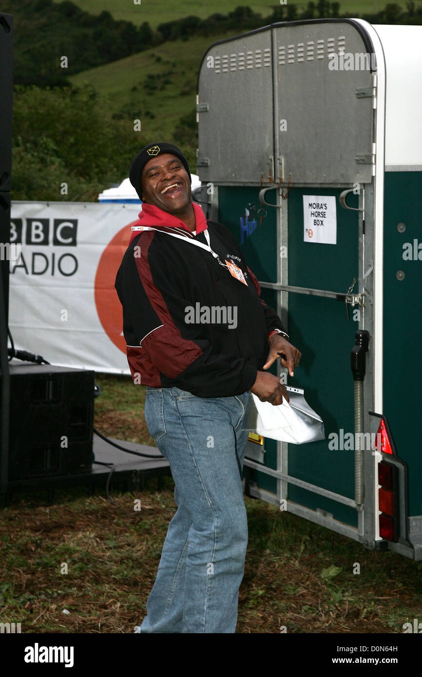 Kris Akabusi on the Chris Evans BBC Radio 2 Breakfast Show, live from ...