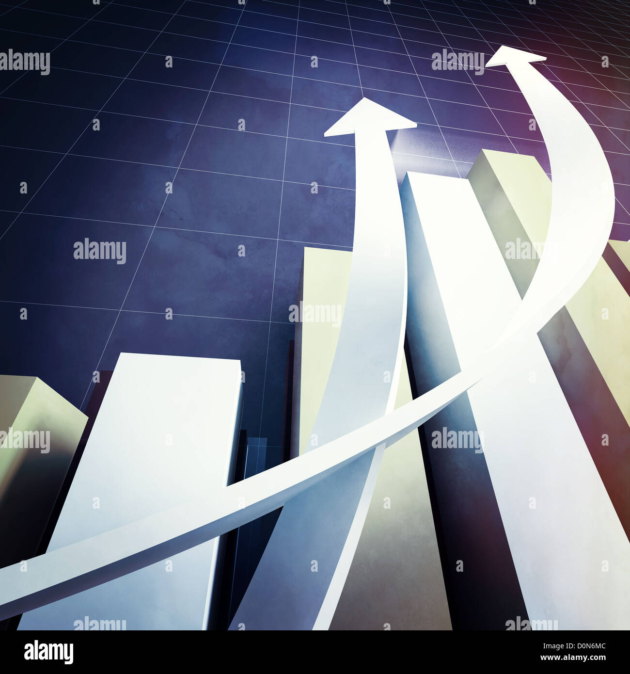 business chart graph background with growing arrows Stock Photo - Alamy