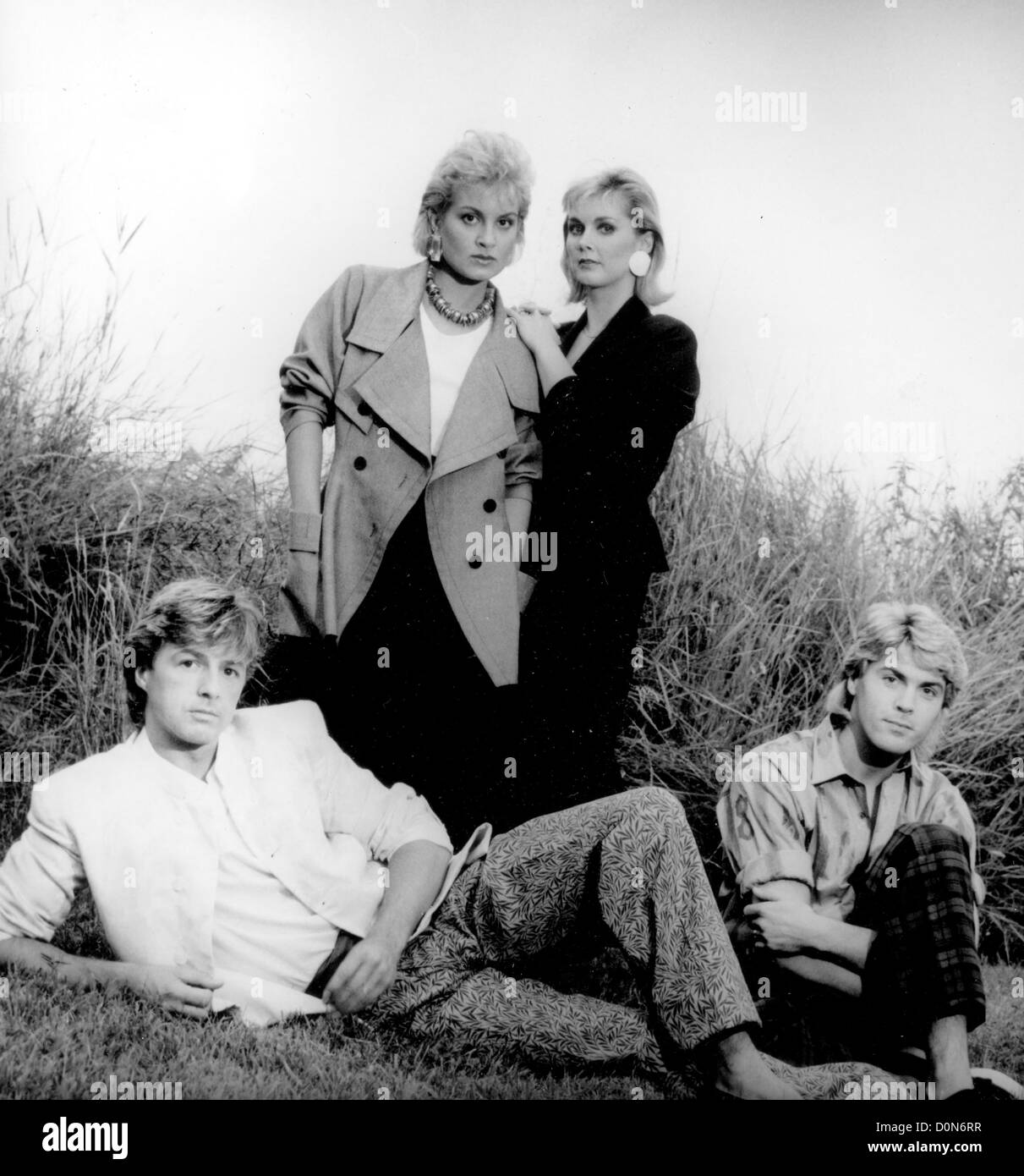 Bucks fizz uk pop group Black and White Stock Photos & Images - Alamy