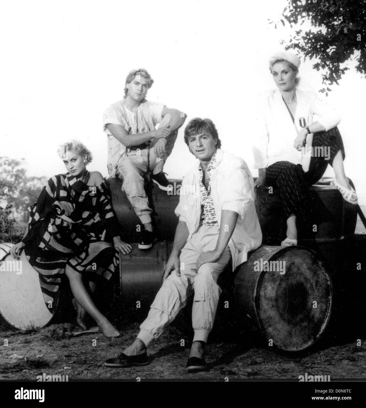 Bucks fizz uk pop group Black and White Stock Photos & Images - Alamy