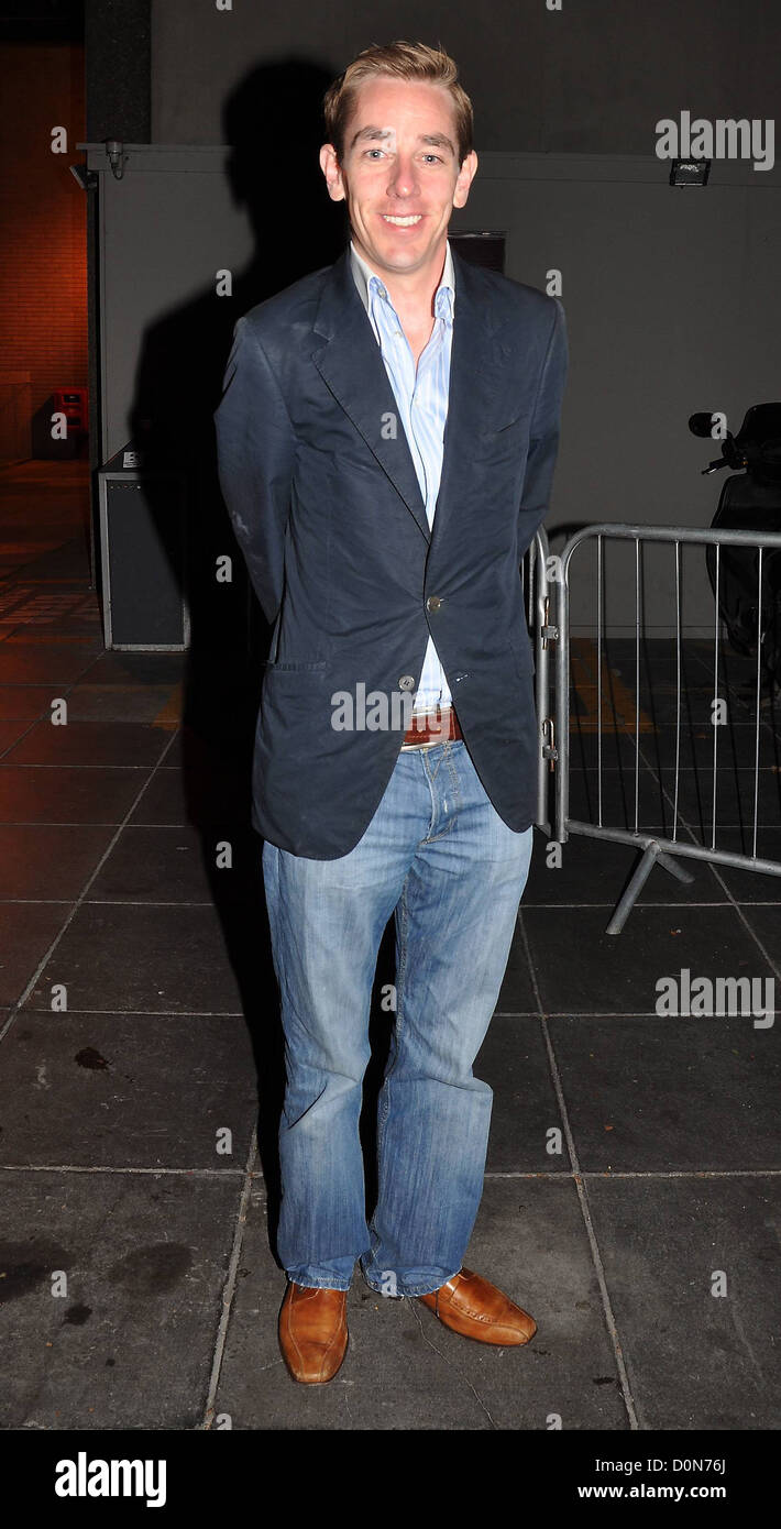 Ryan Tubridy outside the RTE studios after appearing on 'The Late Late ...