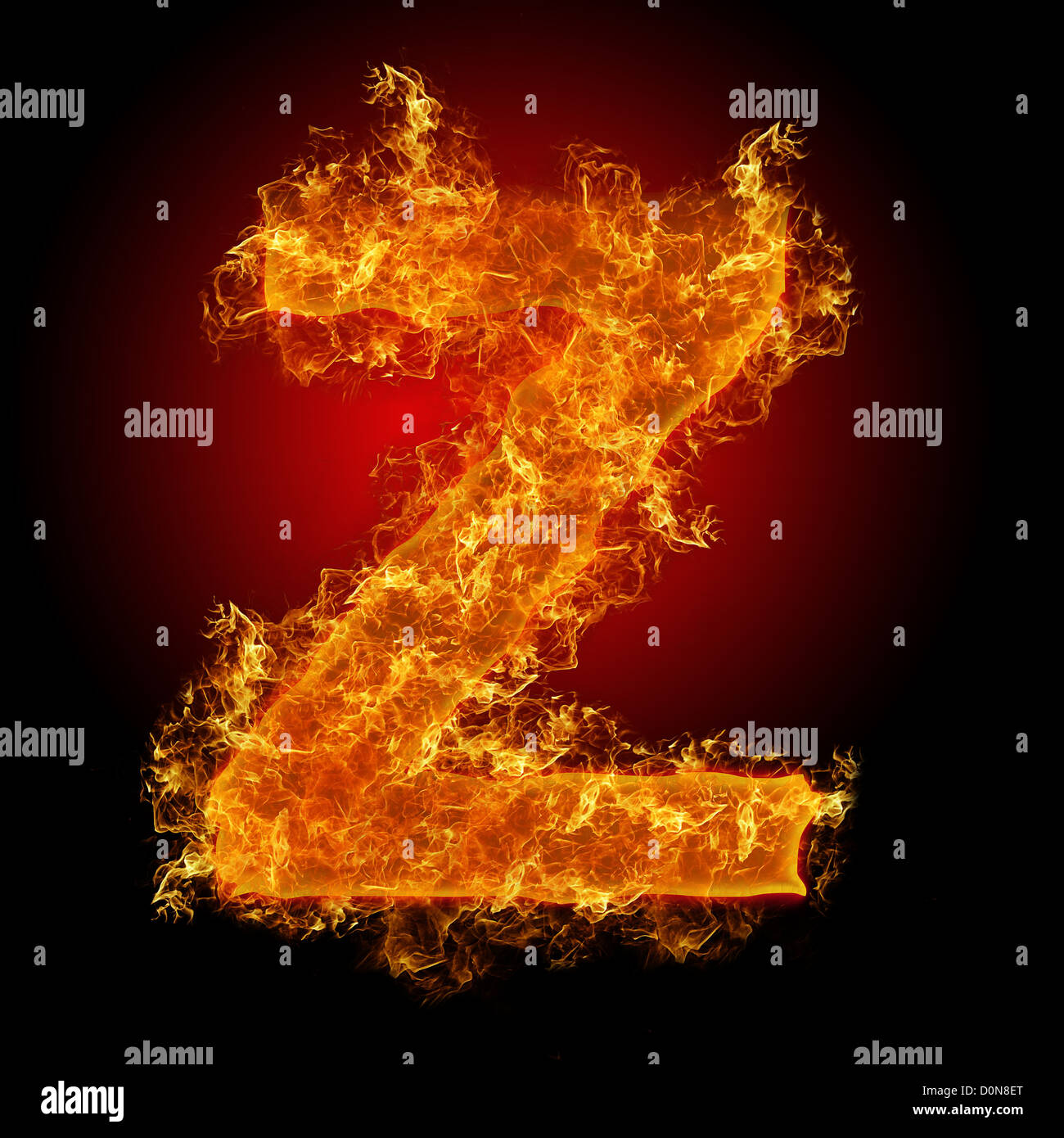 Fire letter Z Stock Photo - Alamy