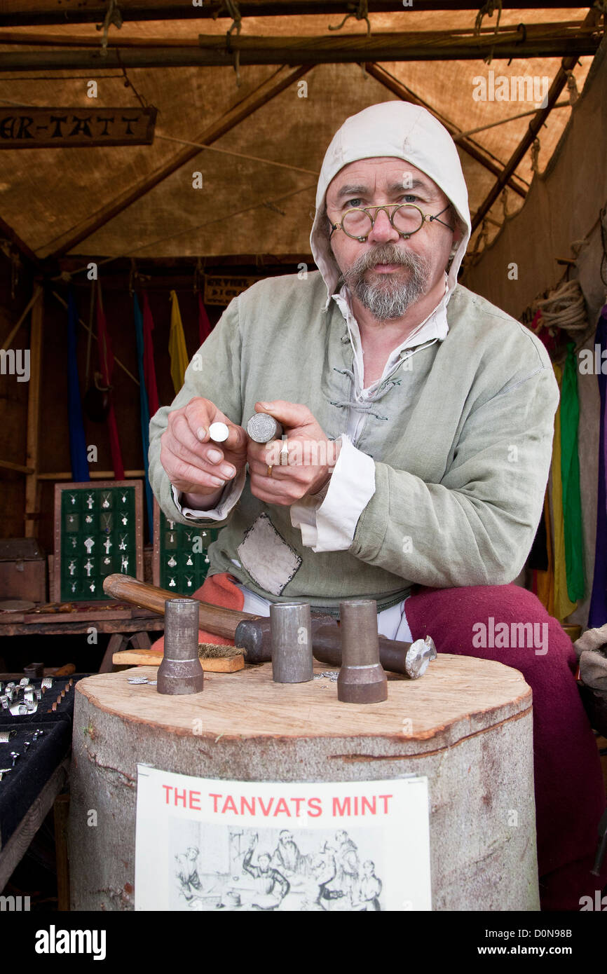 Medieval minter Grunel Moneta (real name Dave Greenhalgh) exhibiting ...