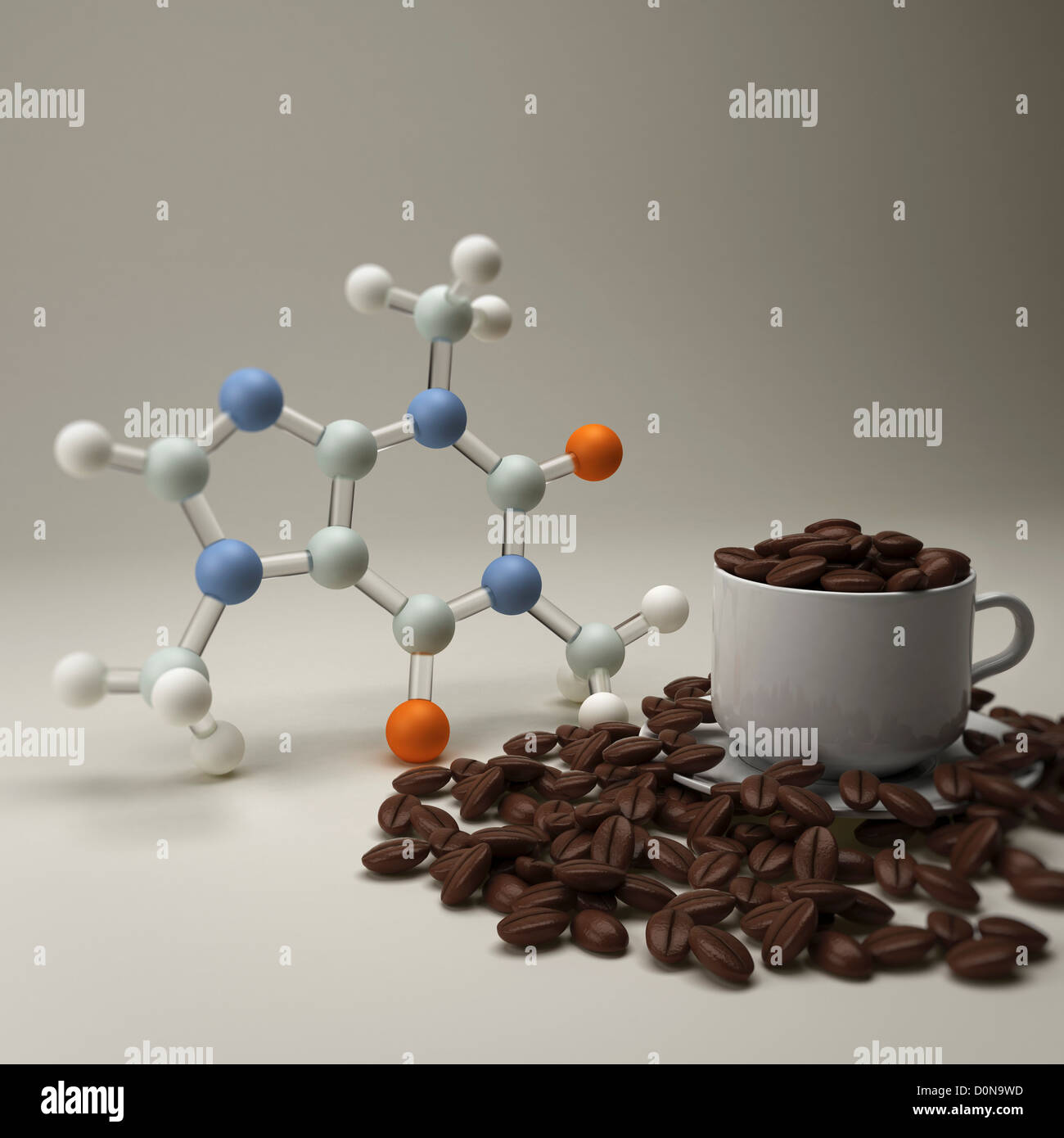 Caffeine coffee stimulant molecule hi-res stock photography and images ...