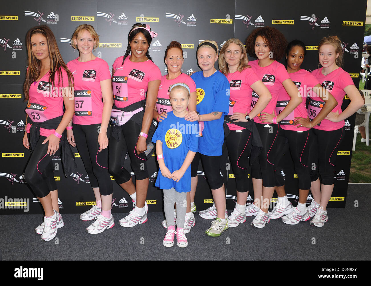 Celebrity runners at a photocall for the Adidas Women's 5K Challenge in ...