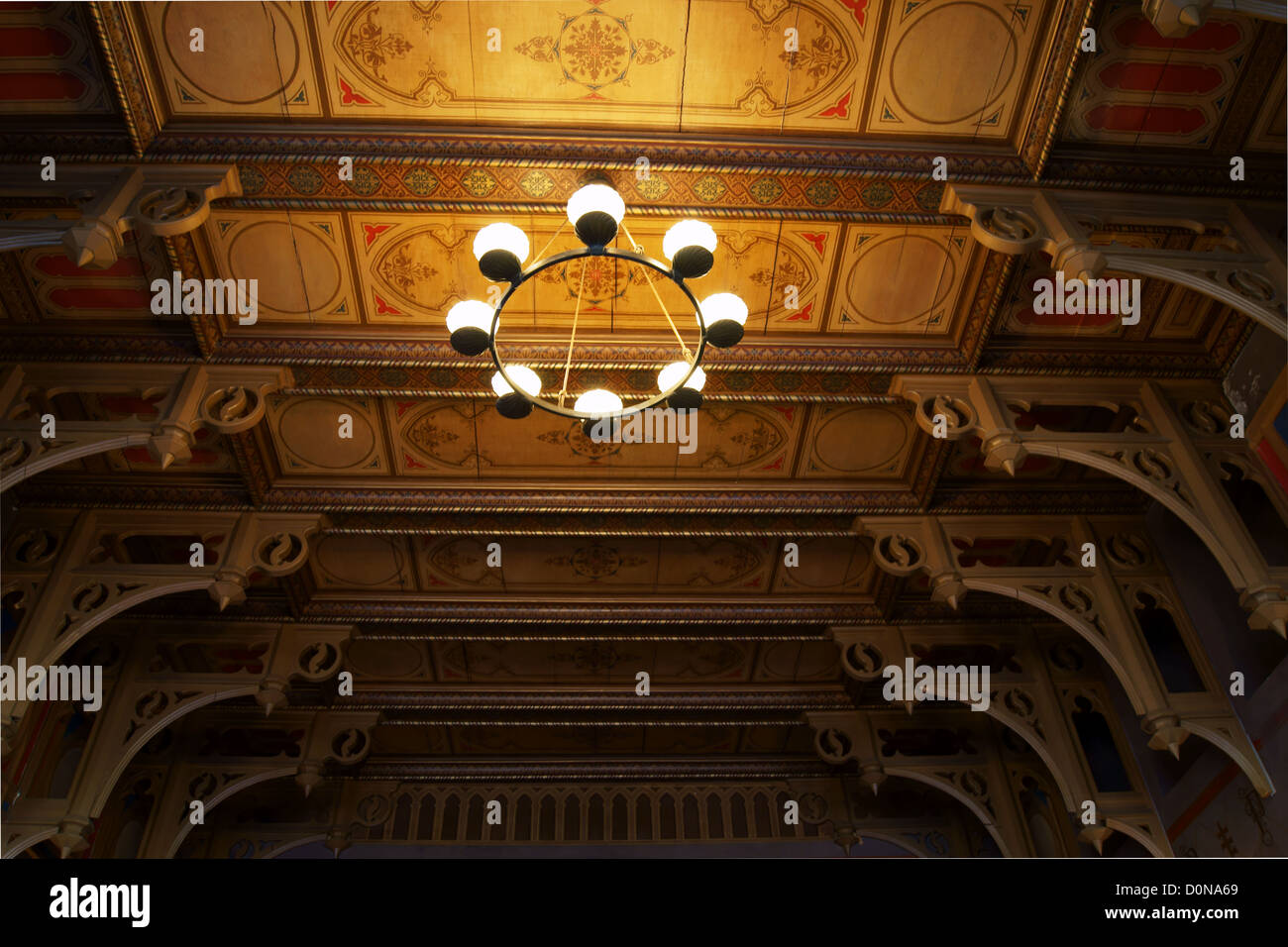 wooden ceiling,palace, Poland, Wielkopolska Stock Photo - Alamy