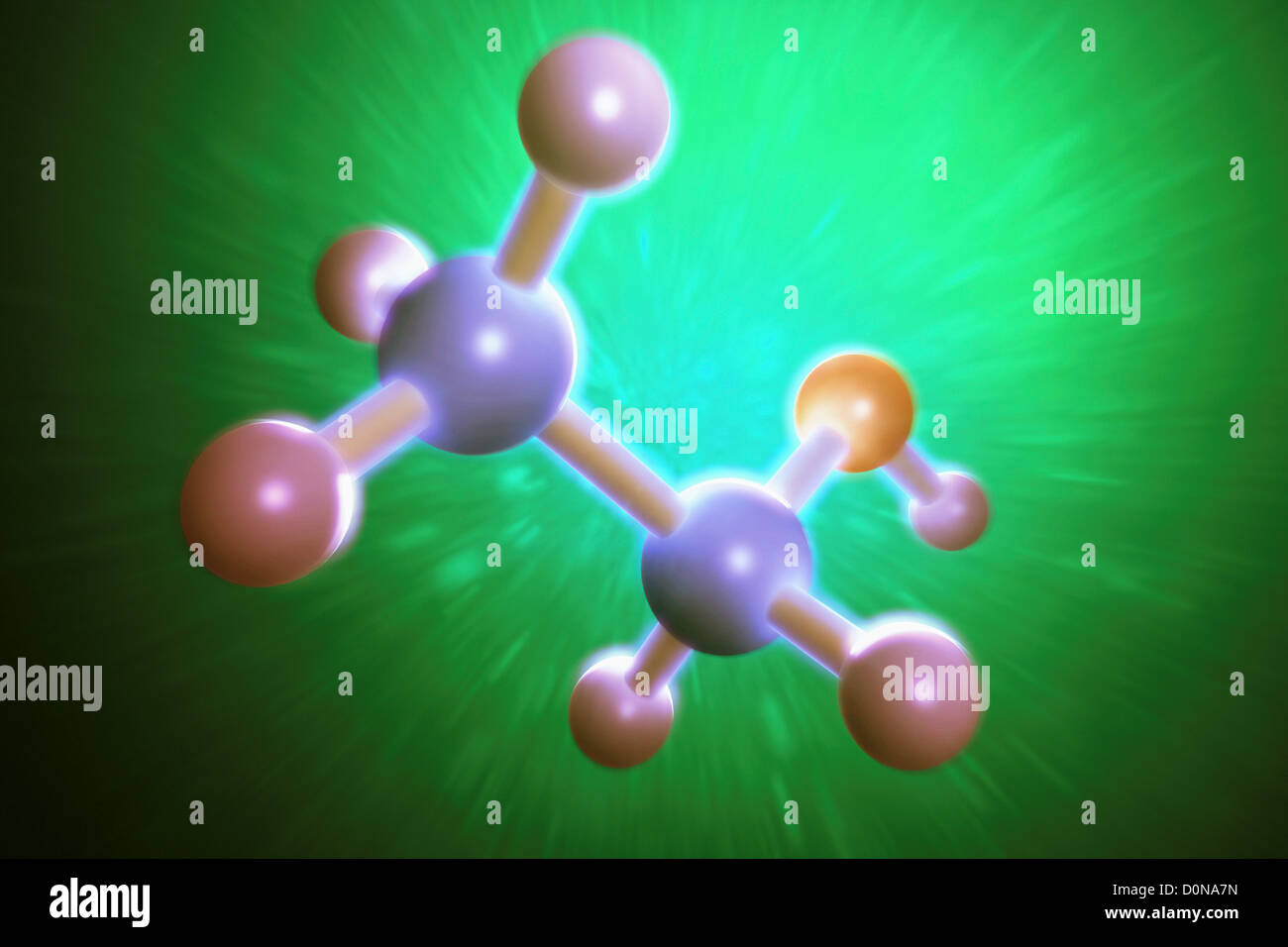Molecular model of ethanol Stock Photo - Alamy