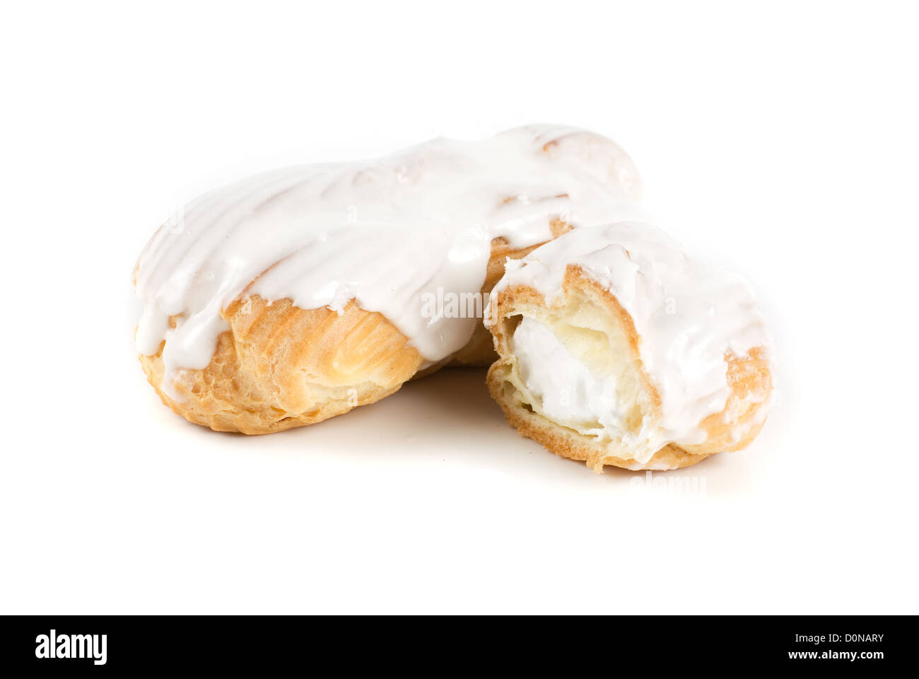 Plate cookies eclairs sugar hi-res stock photography and images - Alamy