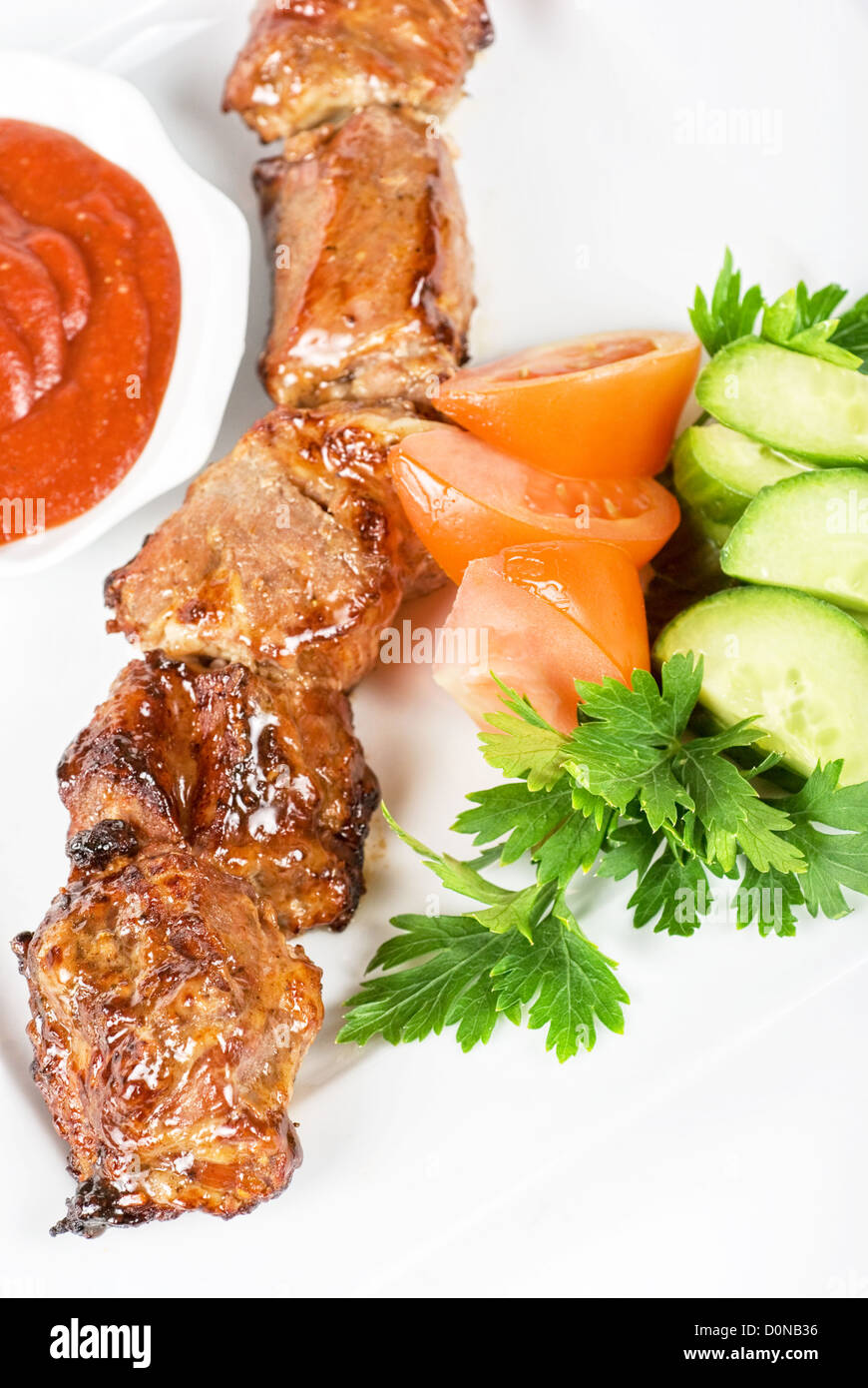 Fried kebab meat Stock Photo - Alamy