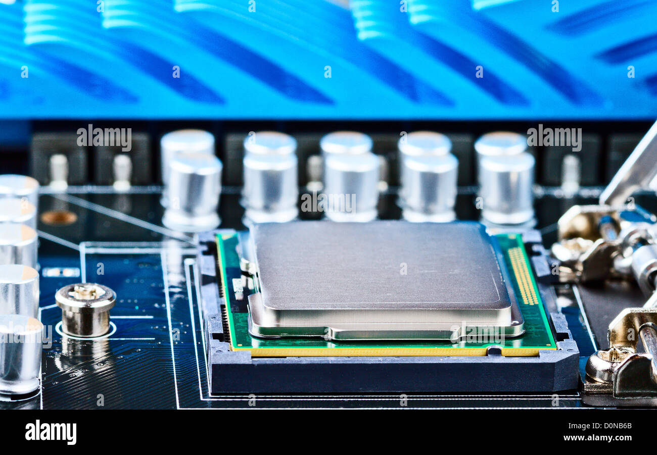 processor socket on computer motherboard Stock Photo - Alamy
