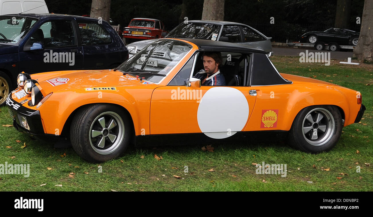 Jamiroquai star Jay Kay in his Porsche Chelsea Auto Legends held at the ...