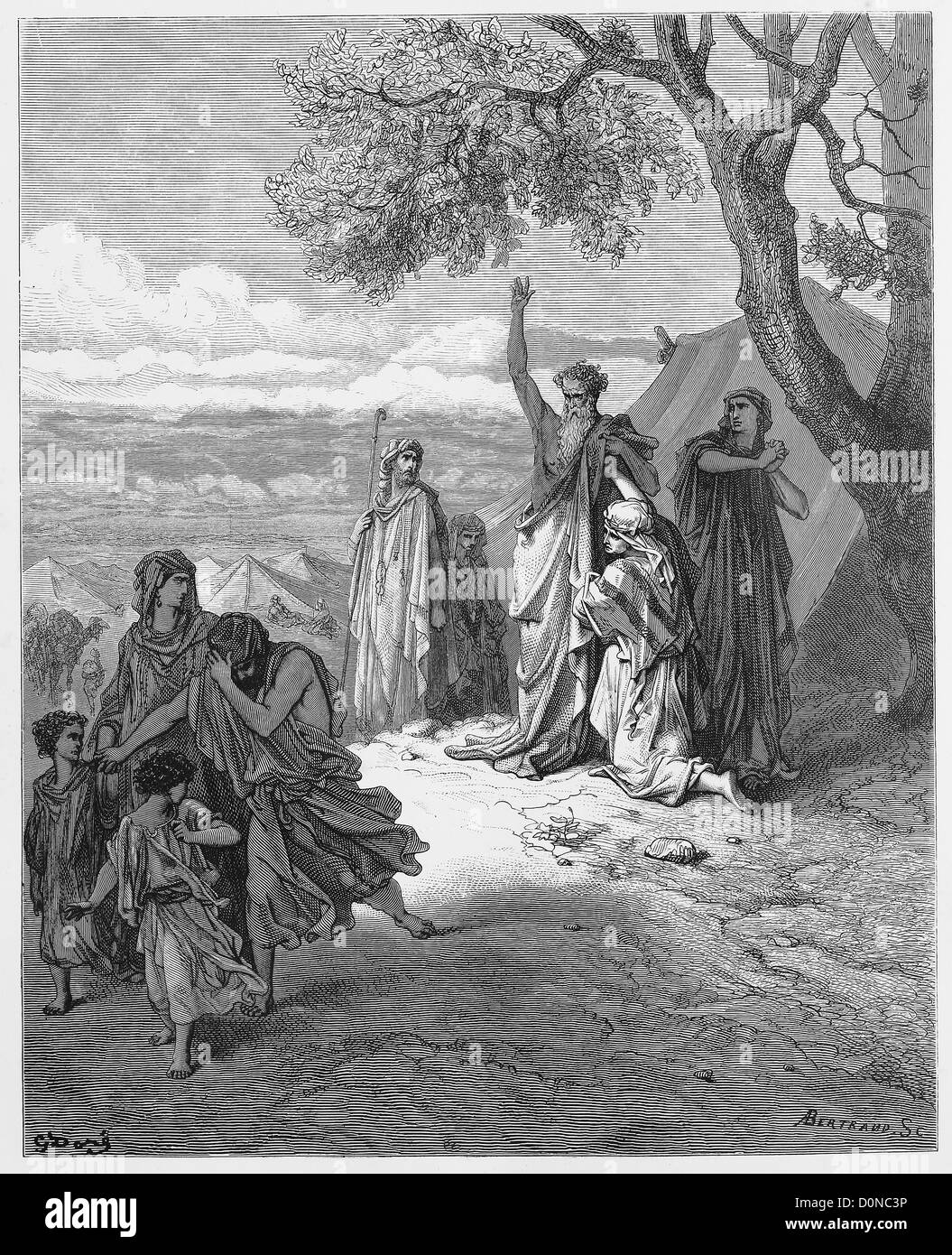 Noah cursing Canaan Stock Photo - Alamy