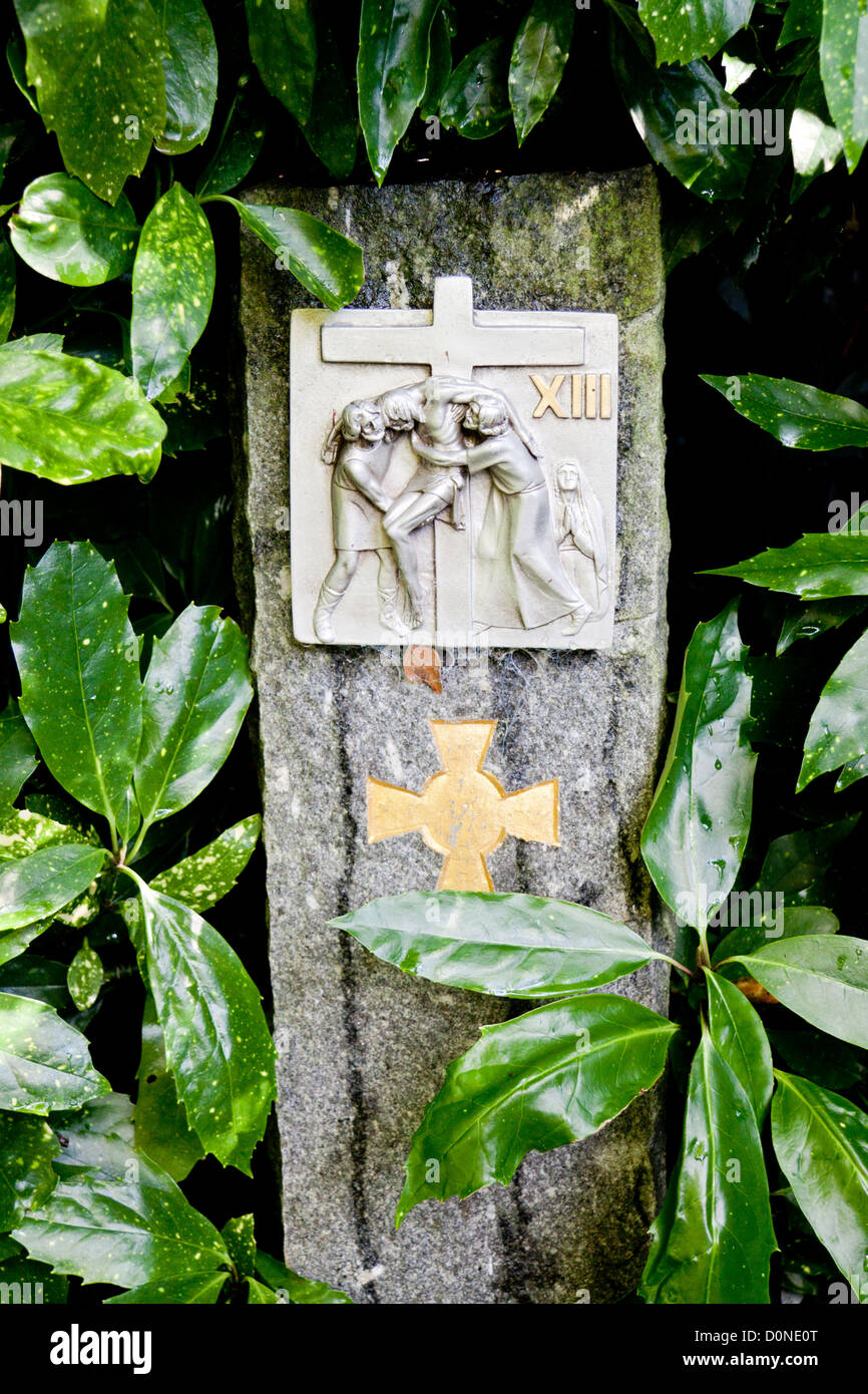 One of the Stations of the Cross (XII) at the Little Chapel on Guernsey ...