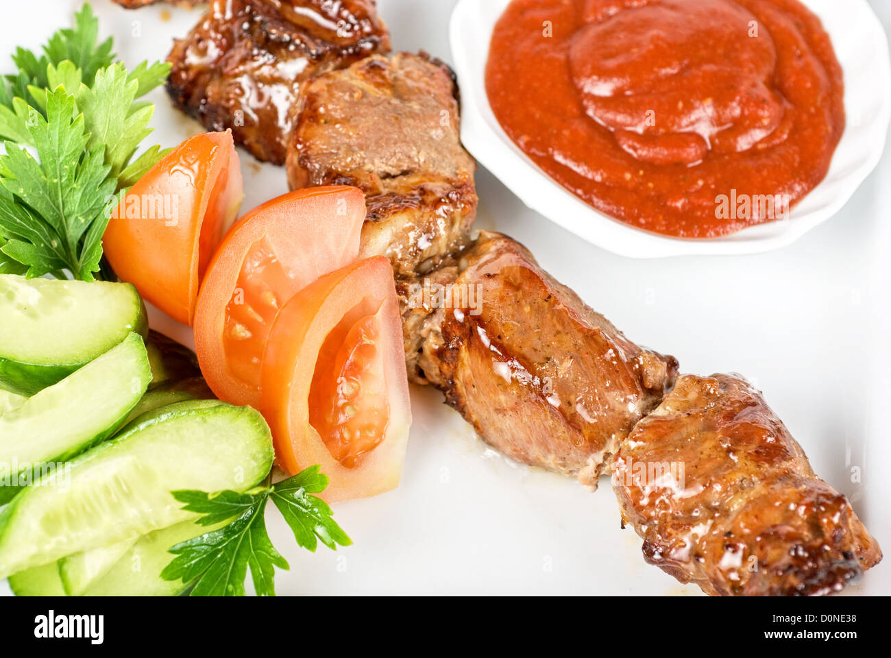 Fried kebab meat Stock Photo - Alamy