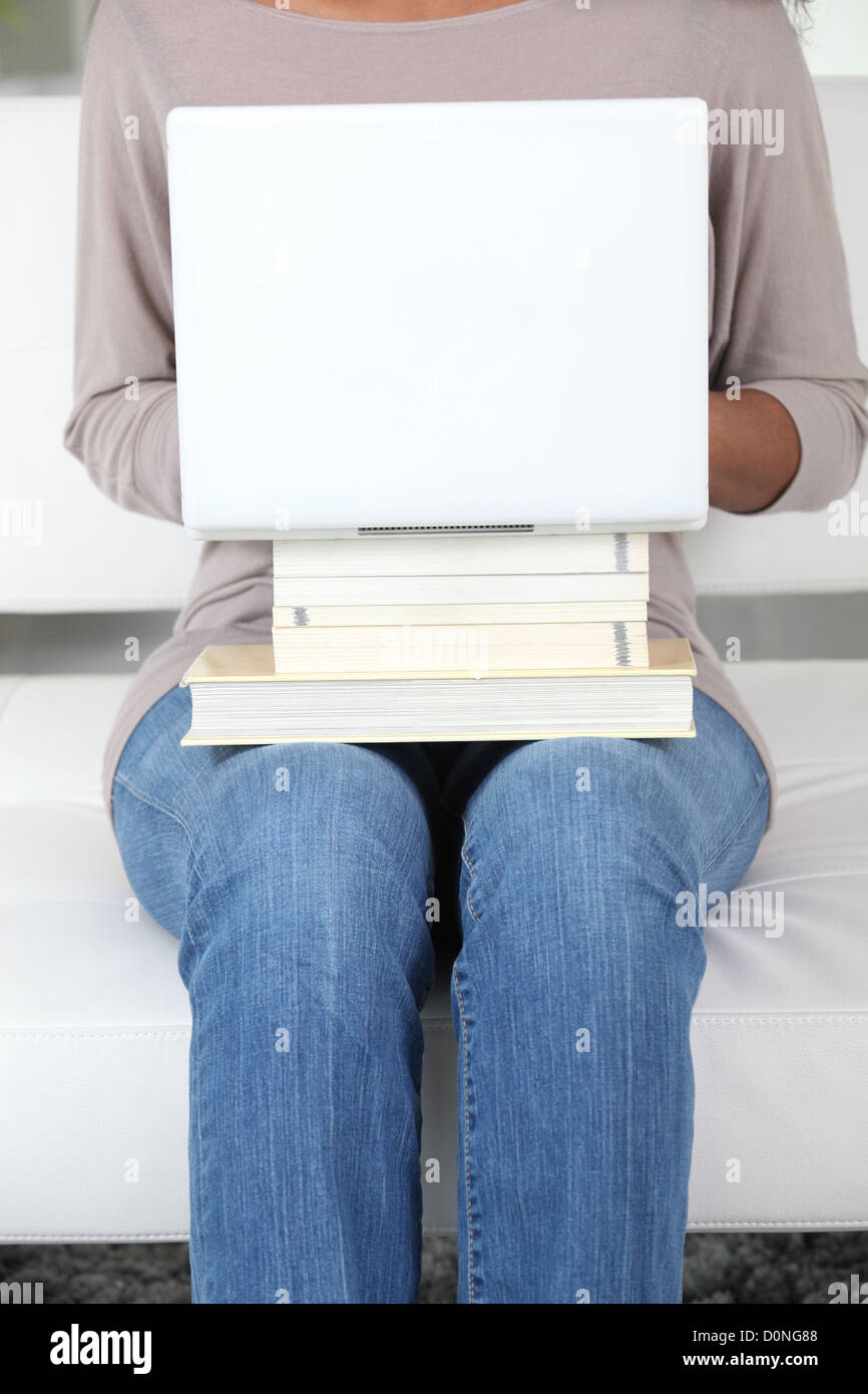 Computer books stack up Stock Photo - Alamy