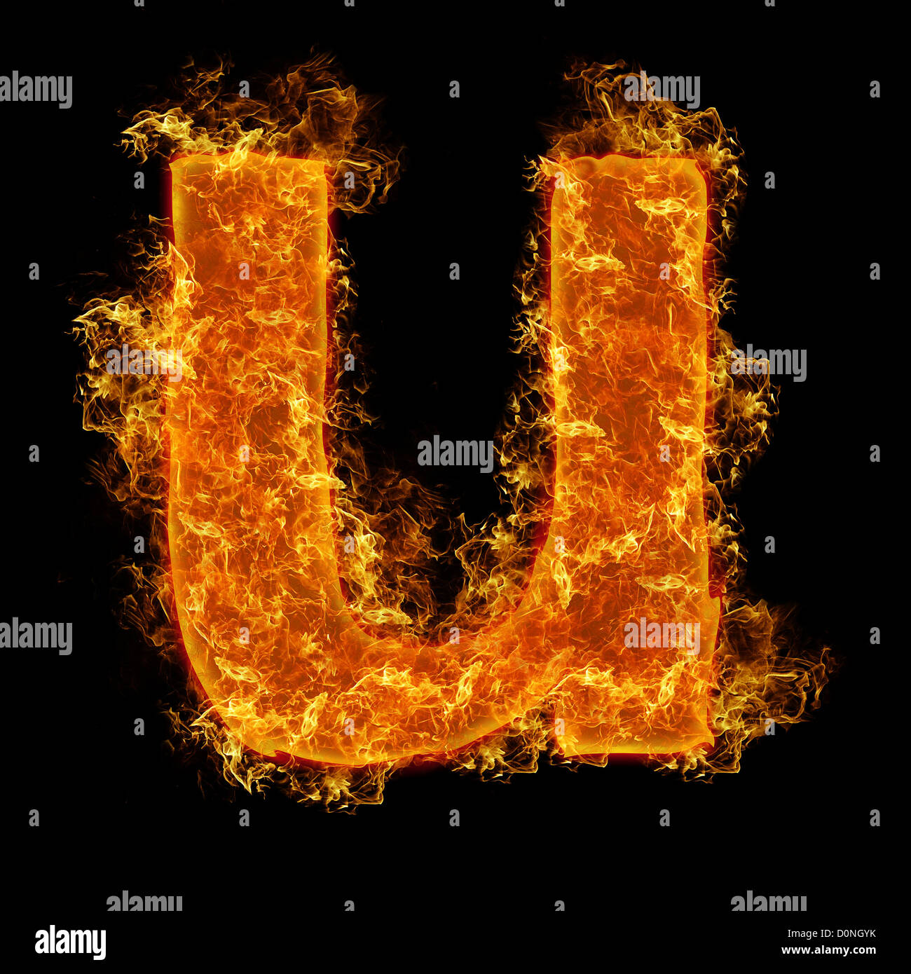 Cool Letter U Fire