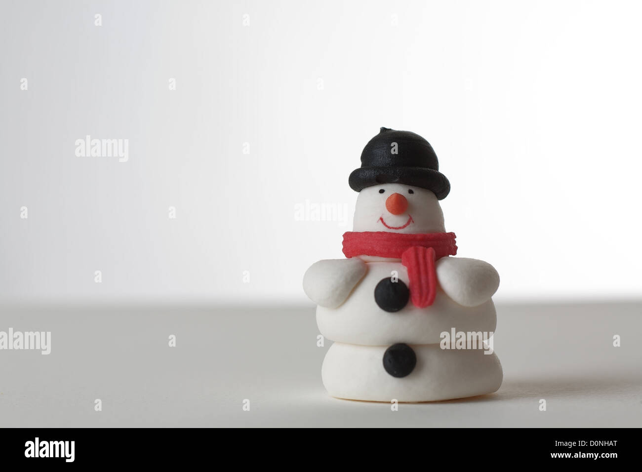 christmas snowman icing cake decoration ready to be but on top of a ...