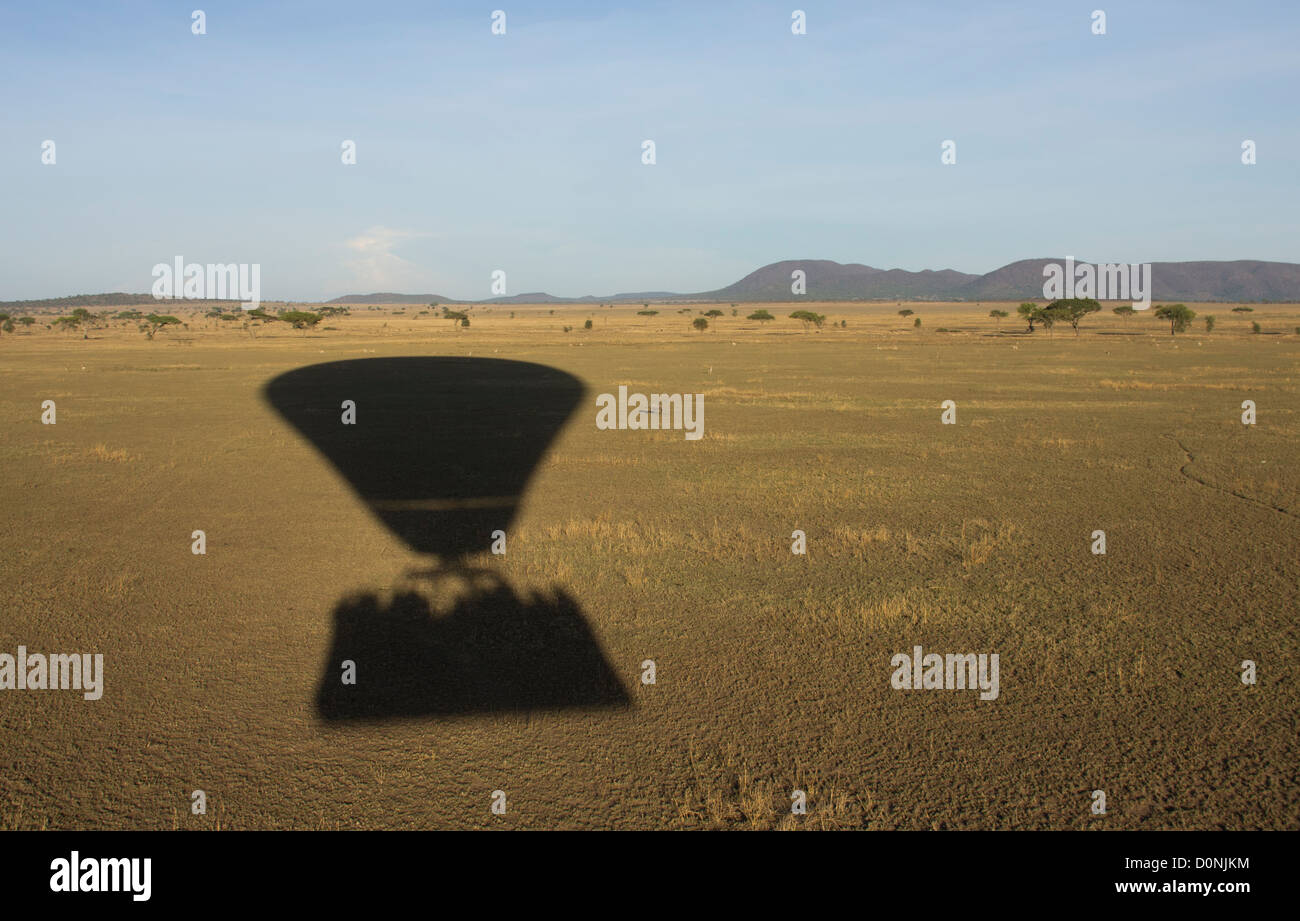 Balloon Shadow on the Serengeti plains Stock Photo - Alamy