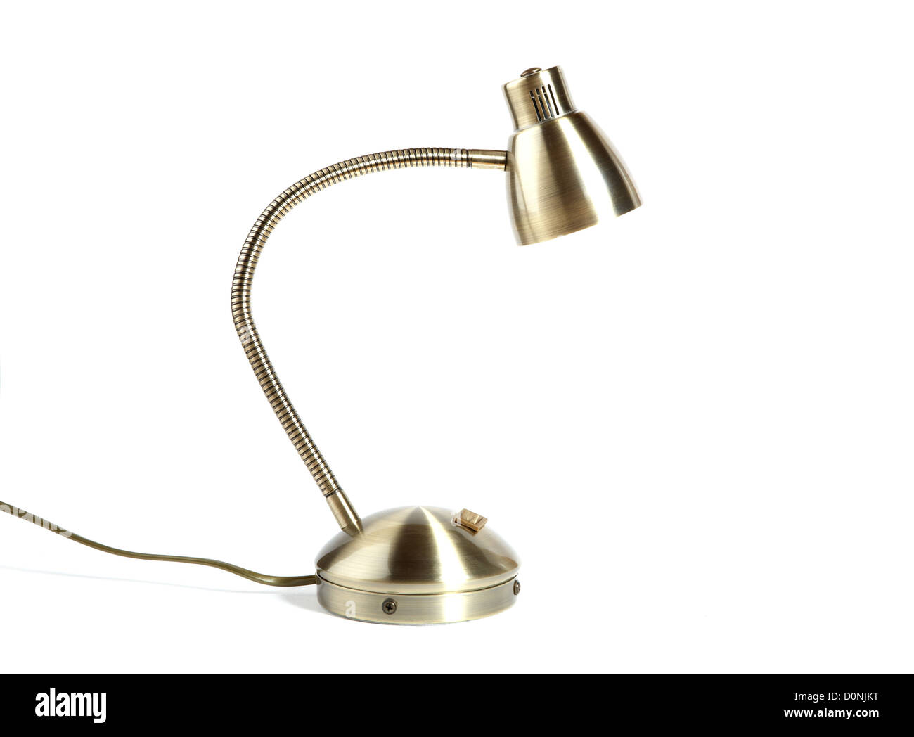 Metallic desk lamp isolated Stock Photo - Alamy