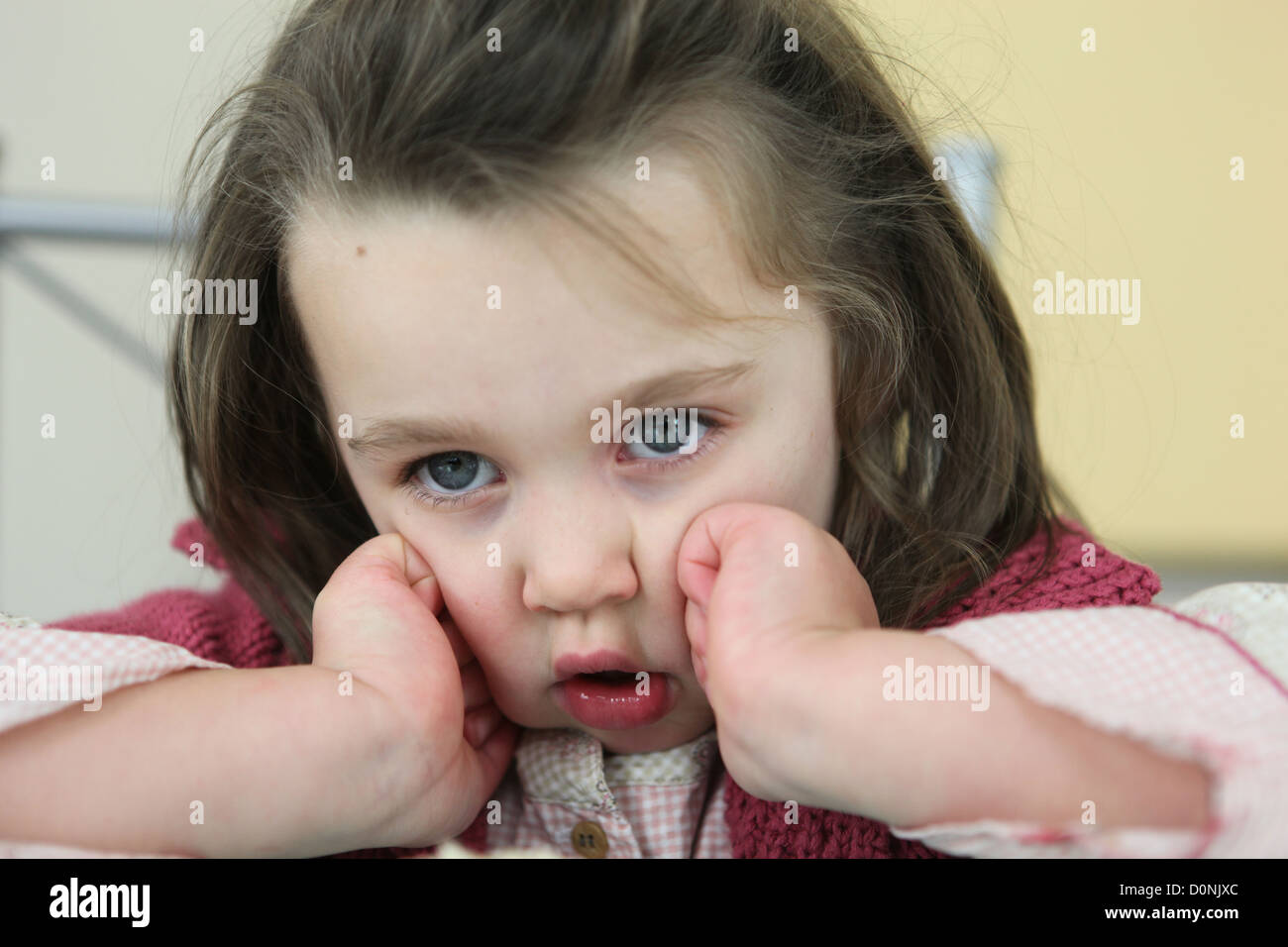 A grumpy child Stock Photo - Alamy