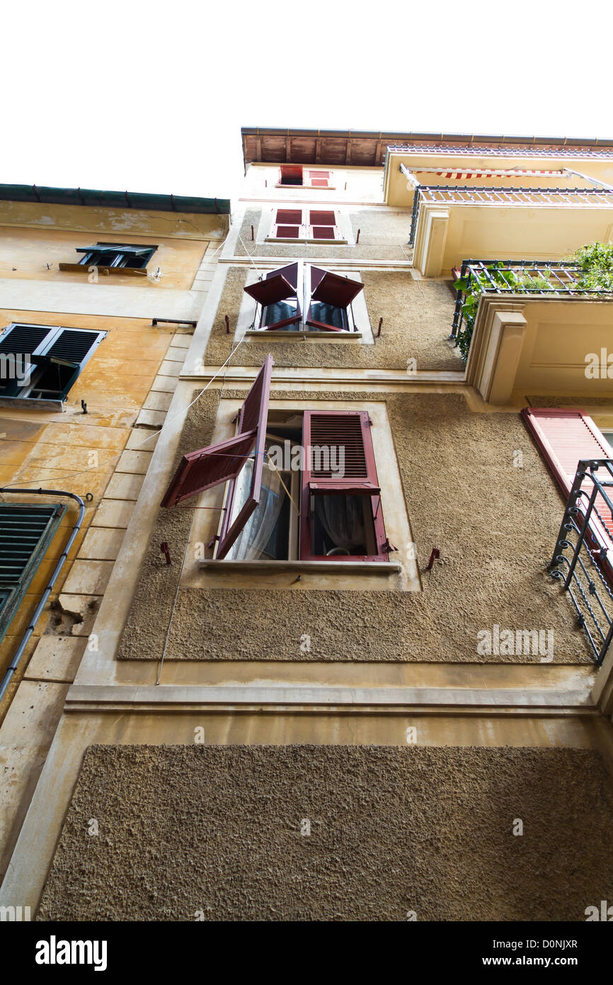 Typical House Facade in Chiavari in Liguria, Italy Stock Photo - Alamy