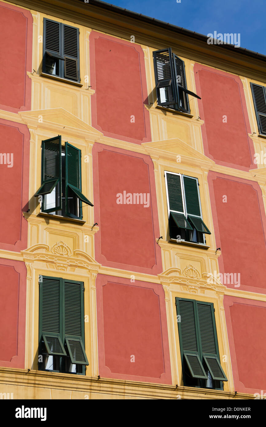 Typical House Facade in Chiavari in Liguria, Italy Stock Photo - Alamy