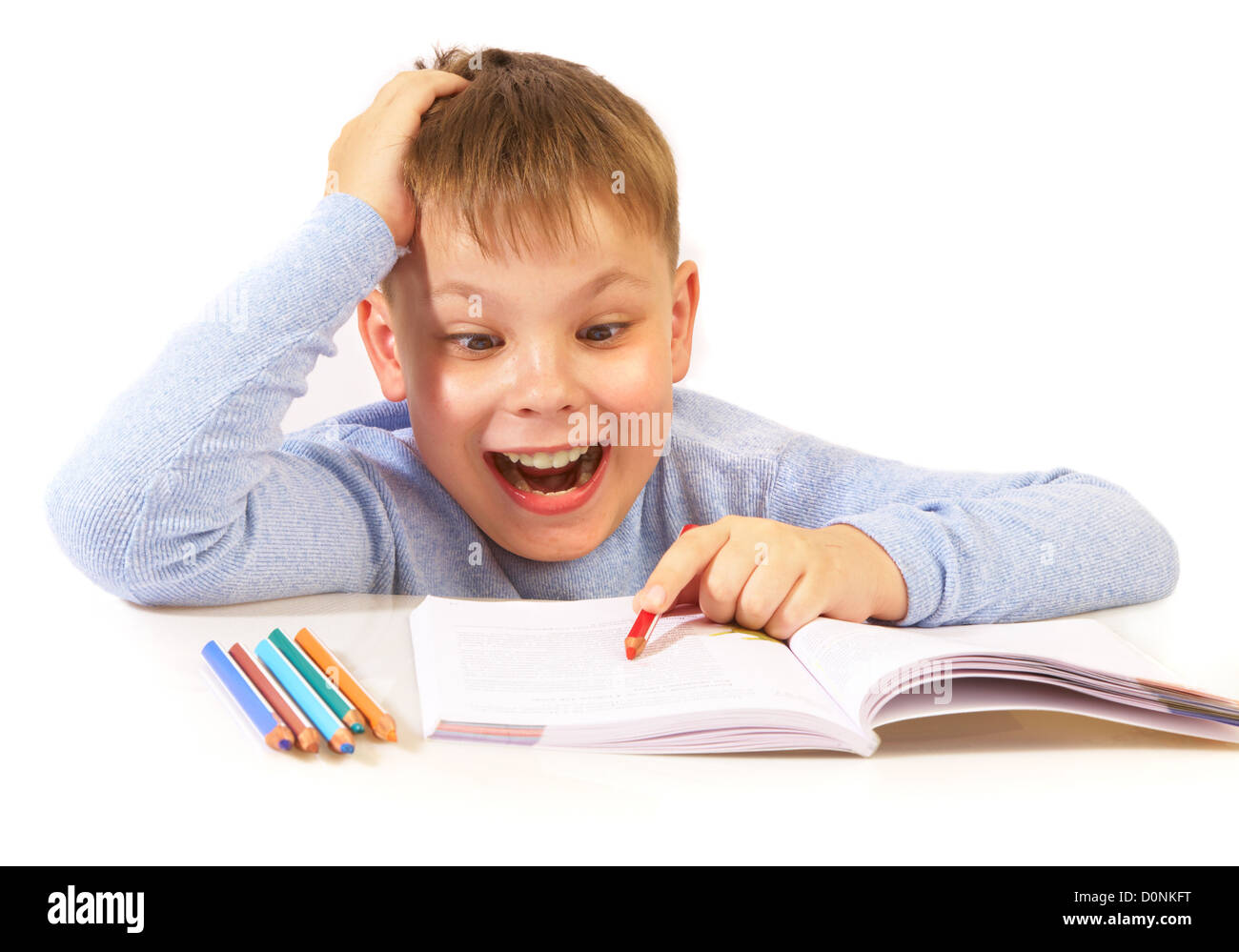 Children thinking classroom Cut Out Stock Images & Pictures - Alamy