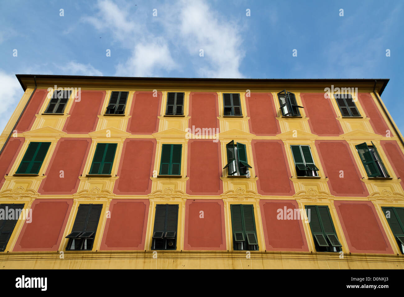 Typical House Facade in Chiavari in Liguria, Italy Stock Photo - Alamy