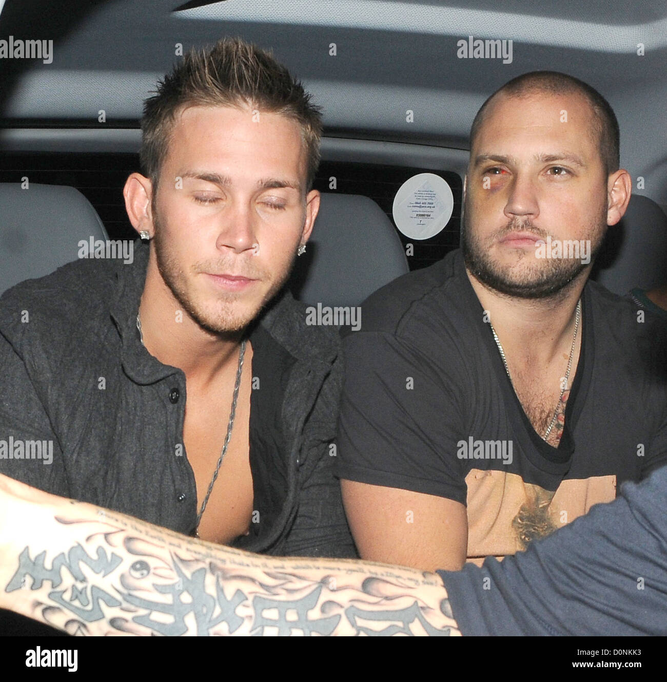 Big Brother 2010 ex-housemate JJ Bird leaves Alto club in a taxi with ...