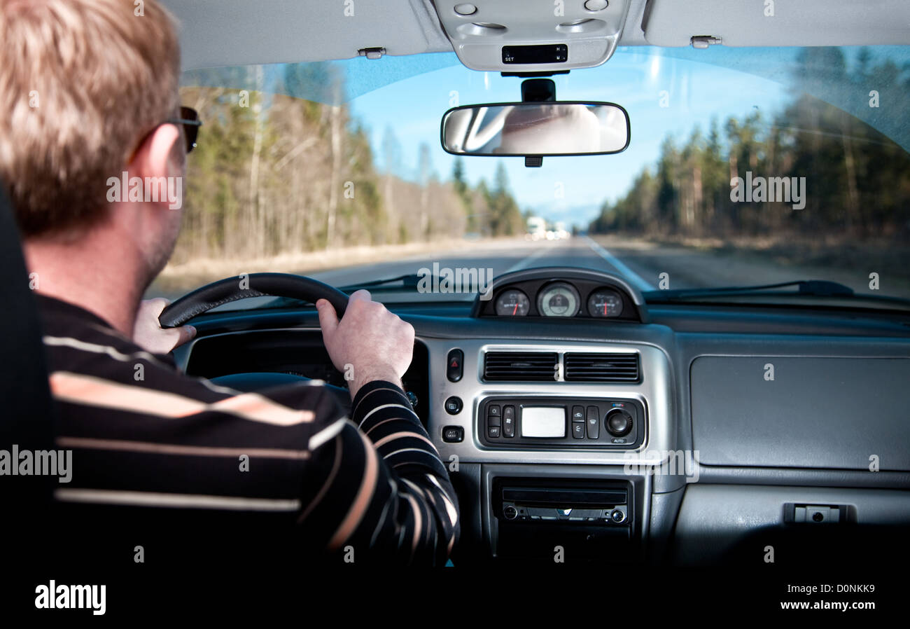 Driving a car Stock Photo - Alamy
