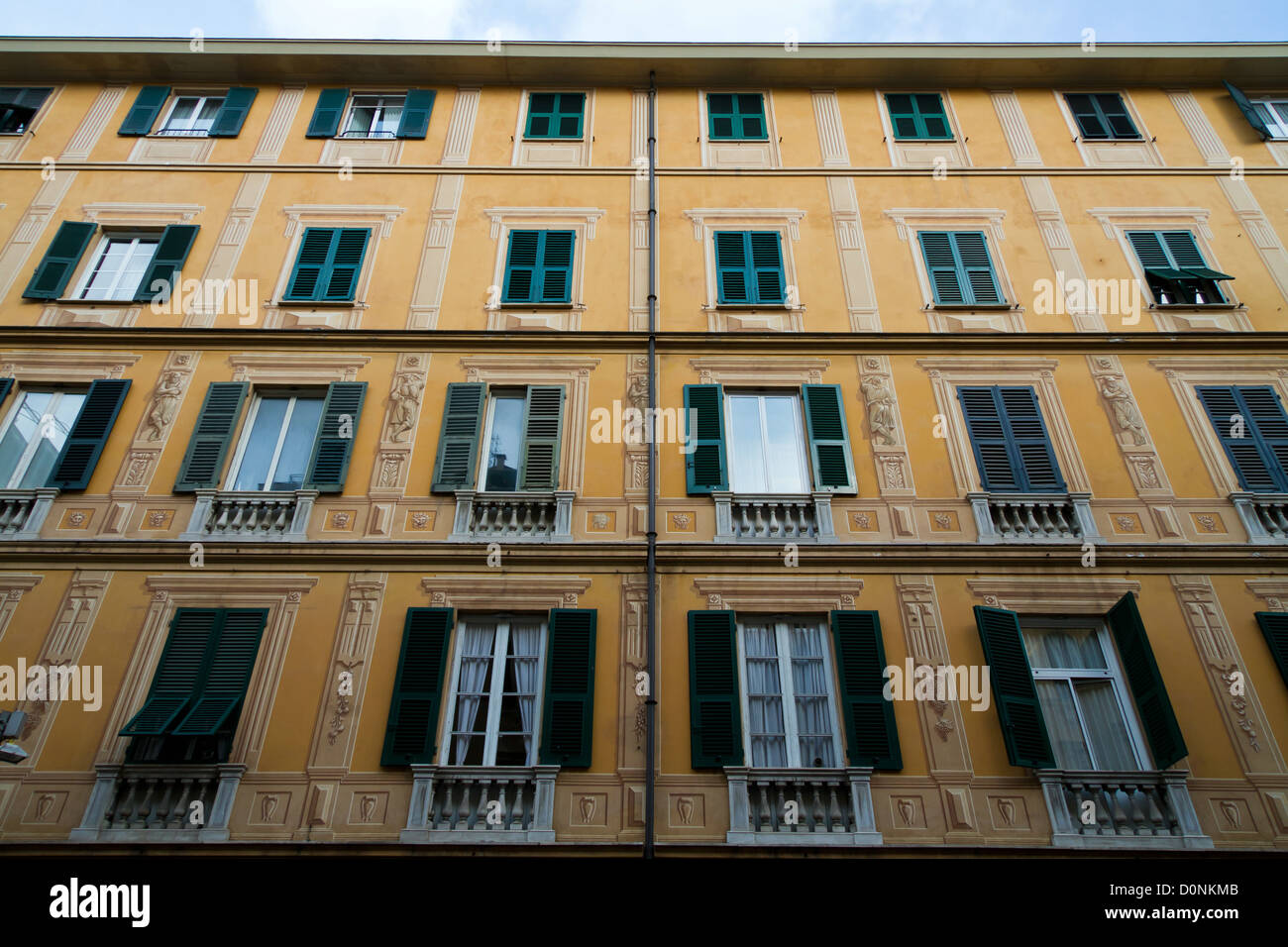 Typical House Facade in Chiavari in Liguria, Italy Stock Photo - Alamy