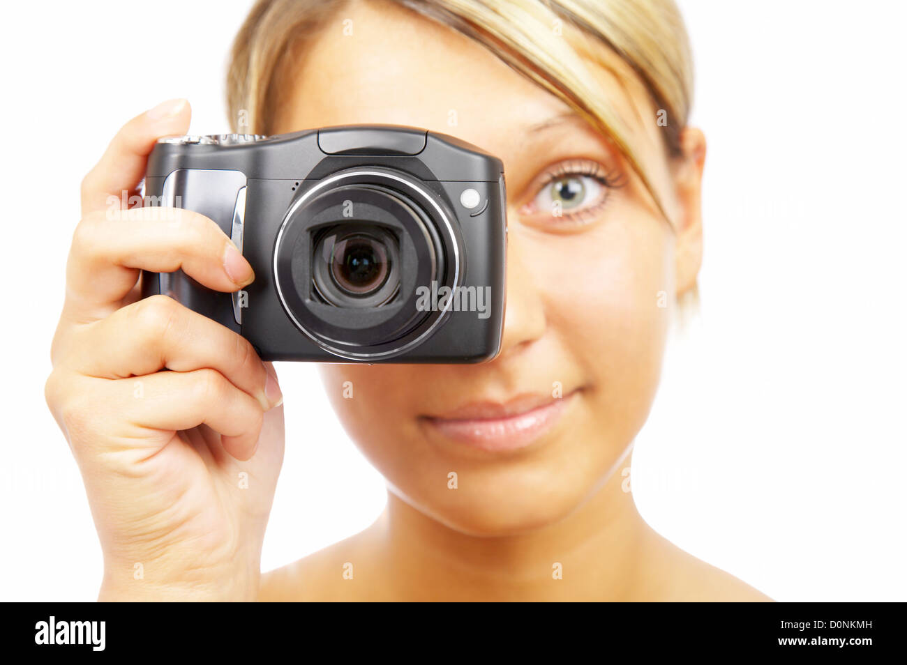 girl with the camera Stock Photo - Alamy