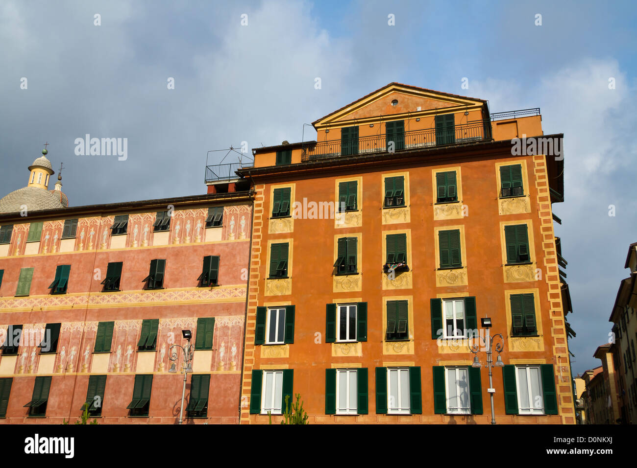 Typical House Facade in Chiavari in Liguria, Italy Stock Photo - Alamy